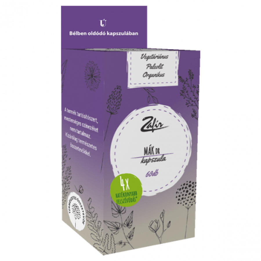 Zafír mákolaj kapszula 60 db | Biosziget
